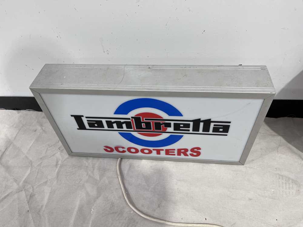 2 x Light-up Lambretta signs
