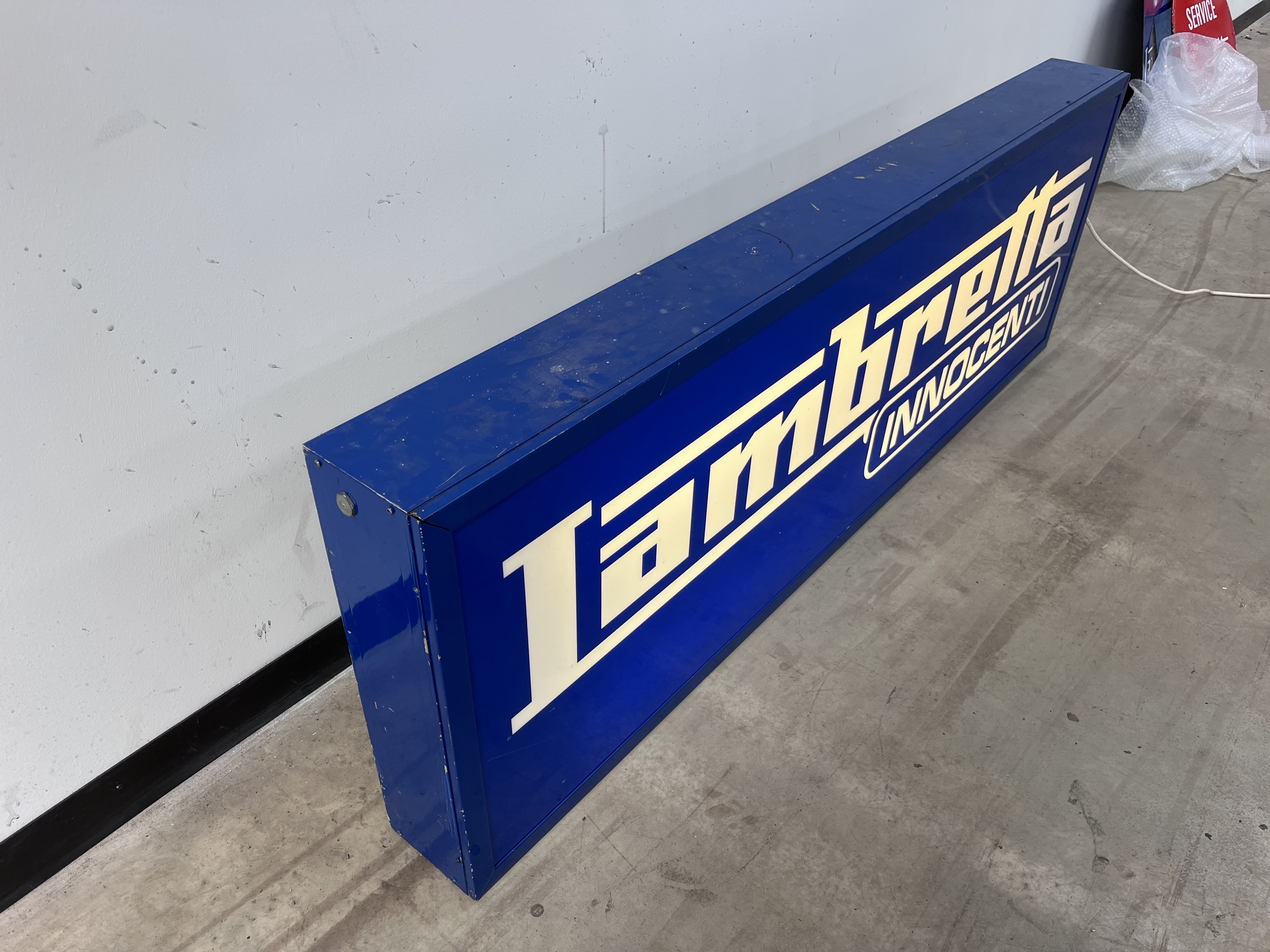 Very Large Lambretta light-up garage sign