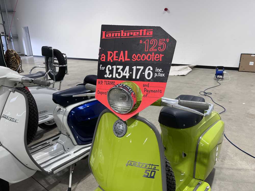 Original Lambretta shop display signs